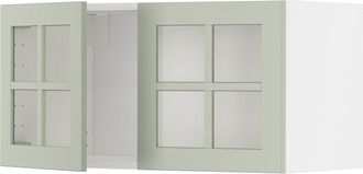 IKEA METOD Wandschrank mit 2 Vitrinentüren