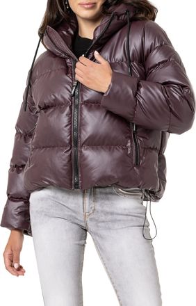 Cipo & Baxx Damen Mantel WM139 Burgund - Modische Winterjacke mit warmem Futter, figurbetontem Schnitt und funktionalen Details für kalte Tage und stilvolle Outfi