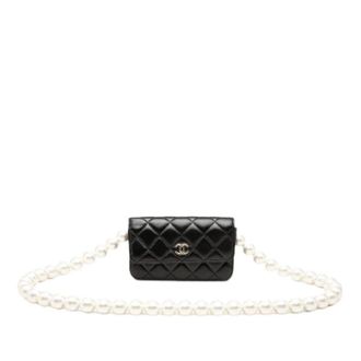 Chanel Pre-owned Pochette &agrave; Cha&icirc;ne - Femme - Pre-owned - Noir - Taille: ONE Size