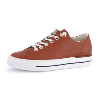 Paul Green Low-Top Sneaker Damen 5417-076 - Wechselfußbett für Einlagen - Schicke Sportschuhe City - Damen Schuhe Schnürer - Rot 51x