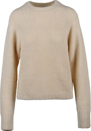 Patrizia Pepe Femme, Pulls, Blanc, Taille: 38 FR Pull court c&ocirc;tel&eacute;