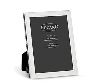 Edzard Cadre Photo Nardo, argenté raffiné, résistant au ternissement, pour Photo 15 x 20 cm, inclut 2 cintres