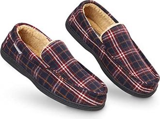 Dunlop Dunlop Chausson Hommes Semelles Antidérapantes |Chaussons Charentaises Hommes Mémoire de Forme Intérieur Extérieur Pantoufles Mocassins Loafers Hiver 