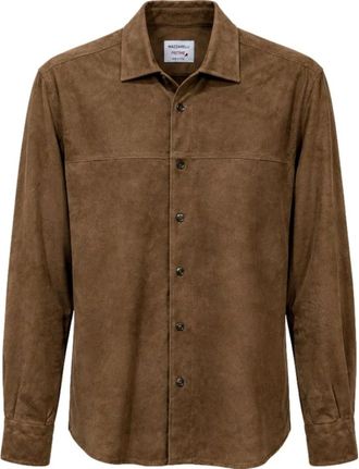 Mazzarelli Chemise Technique Manches Longues - Homme - Chemises - Brun - Taille: 3XL