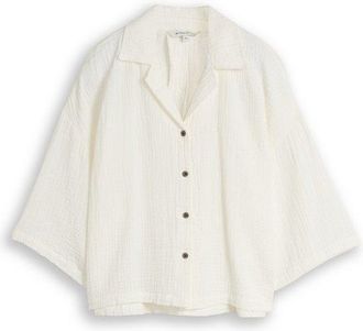 Tom Tailor Langarmbluse Blusen & Shirts Oversize Musselin Bluse aus Baumwolle