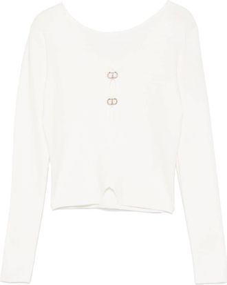 Twin-Set Oval T Pullover mit doppeltem Verwendungszweck - Nude