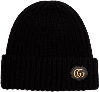 Gucci Beanie mit GG-Motiv - Schwarz