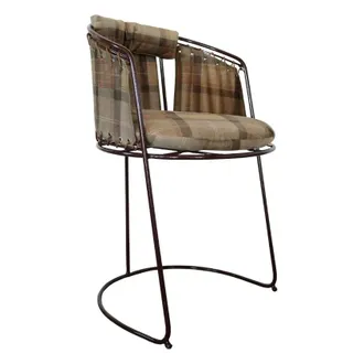 Honor&eacute; Chaise Palmer velours tartan Honor&eacute;