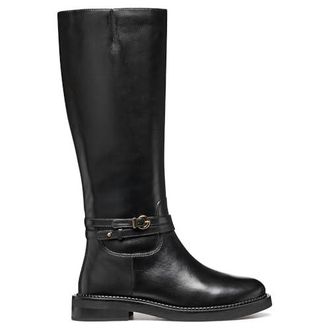 Geox Femme D Serilda Bottes Hautes au Genou, Noir, 41 EU