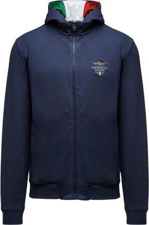 Aeronautica Homme, Sweatshirts et sweats &agrave; capuche, Bleu, Taille: 2XL Sweat &agrave; capuche avec Int&eacute;rieur Tricolore