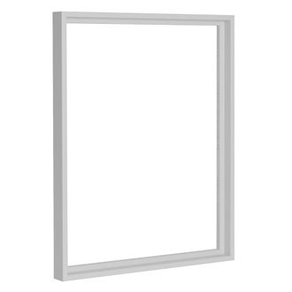 Bildershop-24 Schattenfugenrahmen Lamia 100x100cm Hellgrau Selbstmontage Bausatz DIY