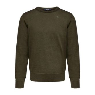 K-Way Sebastien Merino Rundhals-Strickware - - Knitwear - Herren - Gr&uuml;n - M