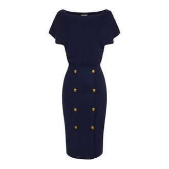 Elisabetta Franchi Damen, Kleider, Blau, XLGr&ouml;&szlig;e