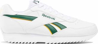 Reebok Unisex Rewind Run Ripple Sneaker,Ftwwht Drkgrn Clayel,37.5 EU