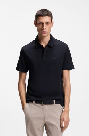 HUGO BOSS Poloshirt BOSS Palosh, Herren, Gr. 3XL, dunkelblau 404, Jersey, Obermaterial: 100% Baumwolle, unifarben, slim fit normal, hoch geschlossener Ausschnit