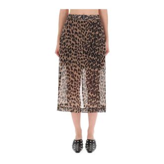 Baum Und Pferdgarten Plissee-Midirock mit Leopardenmuster - - Skirts - Damen - Mehrfarbig - S