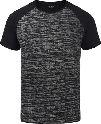 Solid Mevio Herren T-Shirt Kurzarm Shirt mit Rundhalsausschnitt und Raglan&auml;rmeln, Gr&ouml;&szlig;e:XL, Farbe:Black (9000)
