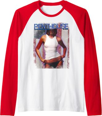 Penthouse Magazine 1976 Juli Pinup Girl Vintage US-Flagge Raglan