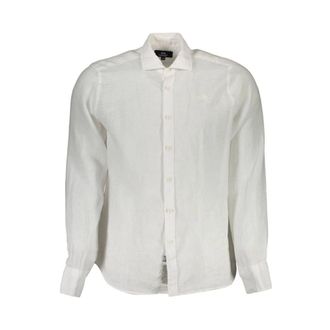 La Martina Wei&szlig;es Leinen Herrenhemd Eleganter Stil - - Shirts - Herren - Wei&szlig; - M