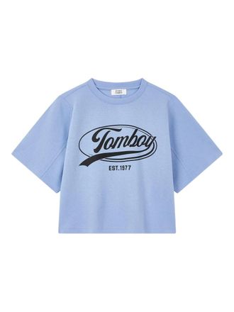 TOMBOY t-shirt &agrave; logo imprim&eacute; - Bleu