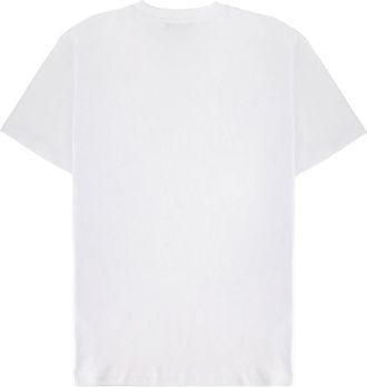 Versace Logo-Embroidered Cotton T-Shirt - White