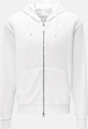04651/ Herren - Frottee-Sweatjacke Terry Zip weiß