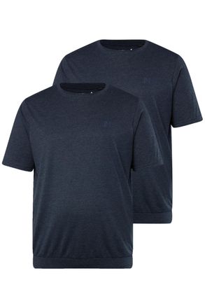 Men Plus Herren gro&szlig;e Gr&ouml;&szlig;en &Uuml;bergr&ouml;&szlig;en Menswear L-8XL Men+ T-Shirts, 2er-Pack, Bauchfit, Basic, Halbarm, bis 10 XL Navy blau 5XL 836311130-5XL