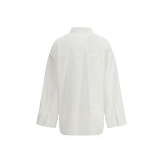 Balenciaga Womens White Cotton Dress Shirt