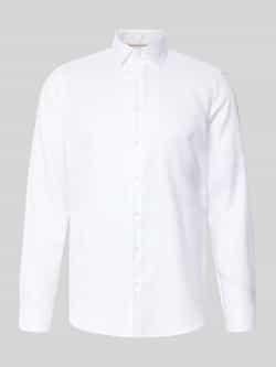 Jake*s Slim Fit Business Hemd aus Baumwolle mit Kentkragen