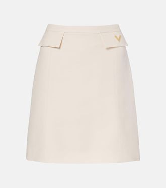 Valentino Mini-jupe VGold en Cr&ecirc;pe Couture