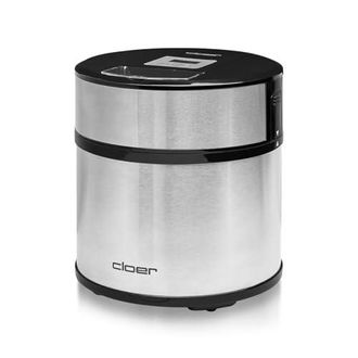 Cloer 9959 Eismaschine f&uuml;r Eis Creme, Eis, Frozen Joghurt und Sorbet, 1,5 l Fassungsverm&ouml;gen, LED-Display, inkl. Eisportionierer, Metallgeh&auml;use
