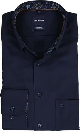 Olymp Herren Hemden blau Baumwolle