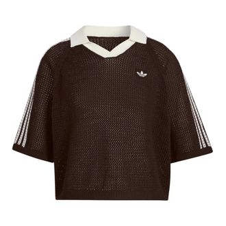 adidas Femme, Sport, Brun, Taille: 36 FR Polo Tricot Crochet&eacute;