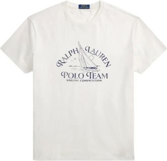 Polo Ralph Lauren Homme, Tops, Blanc, Taille: XL T-shirt en coton
