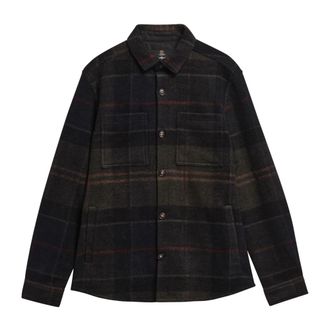 Barbour Woodlane Brushed Check Overshirt - - Jackets - Herren - Gr&uuml;n - XL
