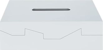 Spirella Kosmetiktücherbox - Box für Kosmetiktücher - Taschentuchbox - Kosmetikbox als Spender oder Halter - Taschentuchspender - Tücherbox ABS 24.8 x 12.8 x 8