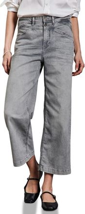 Street One Damen A378552 Wide Leg Jeans, Ice Grey wash, 32W x 26L