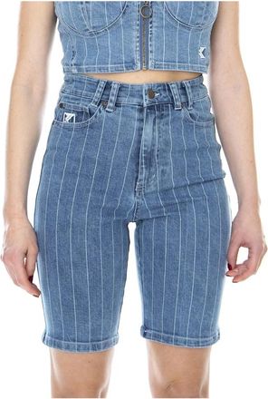 Karl Kani Femme, Shorts, Bleu, Taille: 36 FR Denim Shorts