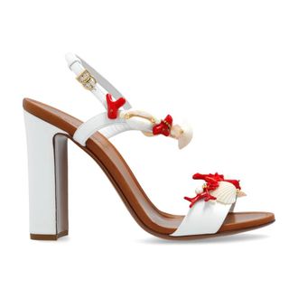 Dolce & Gabbana Sandaletten mit Applikationen - - Shoes - Damen - Wei&szlig; - 35 EU