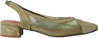 About Arianne Femme, Chaussures, Vert, Taille: 37 EU Escarpins &agrave; bride arri&egrave;re en daim et empi&egrave;cements en maille Elli