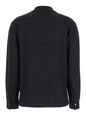 P.A.R.O.S.H. Womens Grey Polo Shirt With Classic Collar Wool T-Shirts & Jerseys