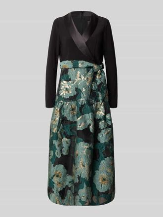 Adrianna Papell Abendkleid im Allover-Look mit Bindeg&uuml;rtel