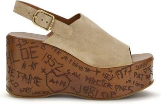 Chlo&eacute; Femme, Chaussures, Beige, Taille: 40 EU Sandales compens&eacute;es Maxime