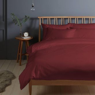 Pizuna 400 Fadenzahl aus Baumwolle Bettw&auml;sche Rio Rood, 100% Langstaple Baumwolle Bettbezug und Kissenbezug, 100% Baumwolle Mako Satin 3-Teilig Bettw&auml;scheset