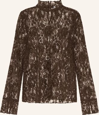 Darling Harbour Darling Harbour Blusenshirt Aus Spitze braun