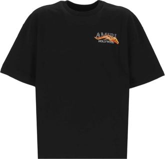 Amiri Homme, Tops, Noir, Taille: XL T-Shirt &agrave; Col Rond et Imprim&eacute; Graphique