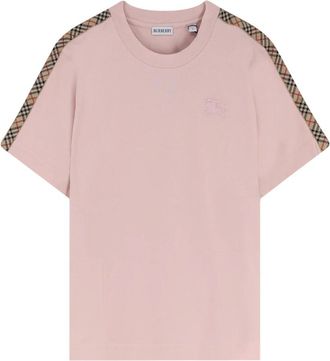 Burberry EKD Check Baumwoll-T-Shirt - - Tops - Damen - Rosa - L
