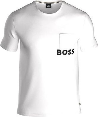 BOSS T-Shirt Tendance pour Homme avec Logo, Blanc 100, XXL