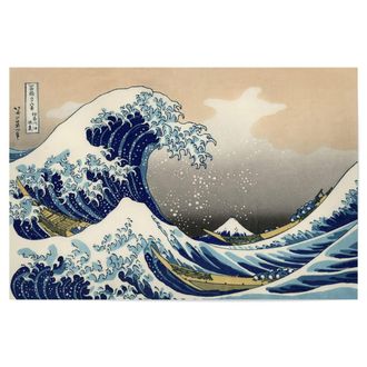 artboxONE Poster 30x20 cm Natur Die große Welle vor Kanagawa - Bild Welle Great Hokusai