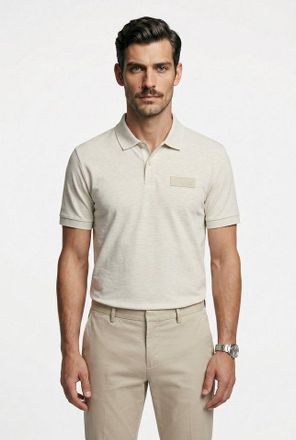 HUGO BOSS Poloshirt Paddy Structure Regular Fit, Reine Baumwolle, Logo-Patch